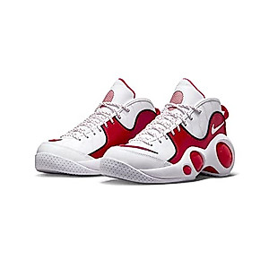 Nike mens Air Zoom Flight 95 OG Basketball Shoes, White/True Red/Black, 11