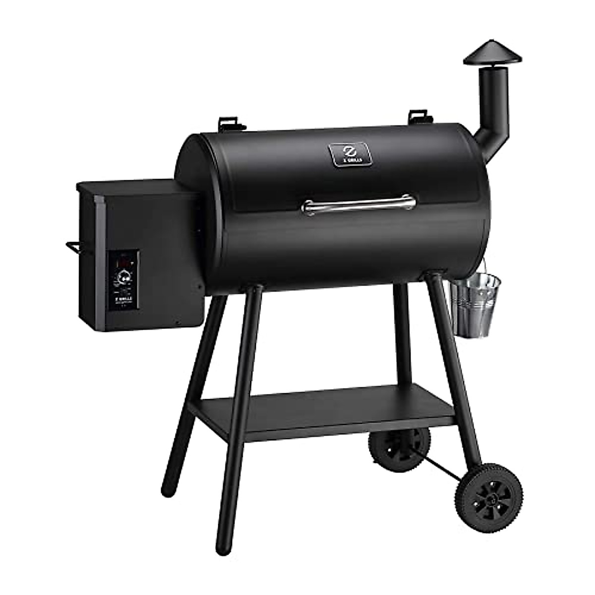 Z GRILLS 5502H 8 in 1 Wood Pellet Portable Grill Smoker for Outdoor BBQ Cooking with Digital Temperature Control and Storage Shelf, 538 Sq In