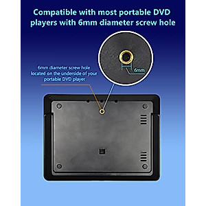 UEME Car Headrest Mounts, Angle Adjustable Headrest Dual Screen DVD Player Mount Holders, 2 Mounting Brackets WONNIE/FANGOR/Sylvania Dual Screen DVD Players