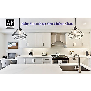 Amazinpure WB31T10010 and WB31T10011 Replacement Chrome Drip Pans for GE/Hotpoint Electric Range with Locking Slot Includes 2 6-Inch and 2 8-Inch Pans, 4 Pack WB32T10008 WB32X10015 DP165 GE68C