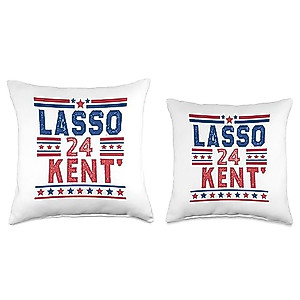 Lasso Kent' 24 Funny USA Flag 2024 Election Shirt Lasso Kent' 24 Funny 4th of July USA Flag Meme 2024 Election Throw Pillow, 16x16, Multicolor