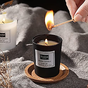 Scented Candle Black Cherry Merlot,150G Perfume Floral Aroma Gift Candle Set,Handmade Soy Wax in Glass Jar 12 Hours,Prefect for Meditation Stress Relief Mood Boosting