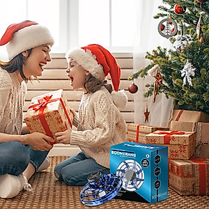 OBEST Flying Spinner UFO Mini Drone, Fidget Flying Spinner Hand Operated Drones Indoor Outdoor Cool Stuff, Mini Drones Toys Birthday Gifts for Kids Ages 8+