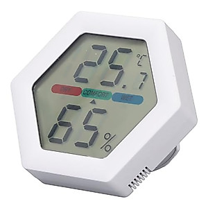 Digital Hygrometer Thermometer, Indoor Hygrometer Thermometer Comfort Indicator Clear Display Versatile Room Humidity Gauge Thermometer for Living Room Kitchen Office