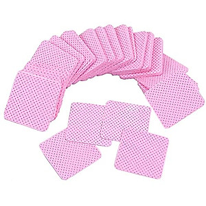 540Pcs Lint Free Nail Wipes, Faiteary Absorbent Gel Nail Polish Remover Pads, Non Lint Soft Glue Cleaning Wipes for Nail Polish or Eyelash Extension (540 Pcs-Pink)