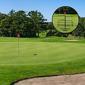 Barska Blueline 8x22 Waterproof Golf Scope Monocular with Built-in Internal Distance Reticle