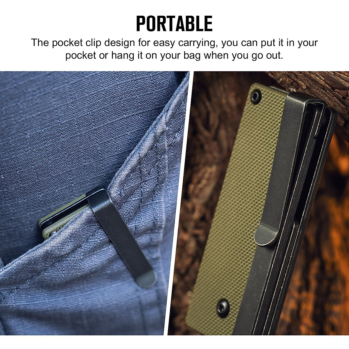 OKNIFE OTACLE Foldable Multifuction Pocket Knife, 1.65in 154CM Steel Stonewashed Blade for Pocket Knife and Bottle Opener