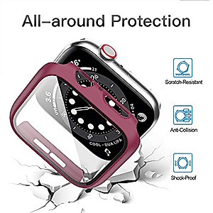 14 Pack Case for Apple Watch Series 8 & Series 7 41mm with Tempered Glass Screen Protector, Haojavo PC Hard Ultra-Thin Scratch Resistant Bumper Protective Cover for iWatch Series 8 7 41mm Accessories