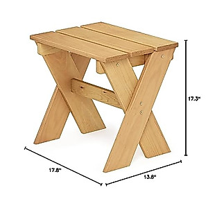 Furinno Tioman Outdoor Side Table Flower Stand, Pine Wood