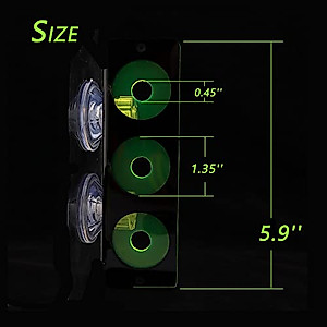 Fluorescent Green Coral Frag Holder Acrylic Coral Rack with Powerful Double Suction Cup Placstic Screws Suitable for Household Fish Tanks (3 Plug Holes)
