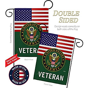 Americana Home & Garden US Army Veteran Garden Flag Armed Forces Rangers United State American Military Retire Official House Decoration Banner Small Yard Gift Double-Sided, Thick Fabric, Made in USA