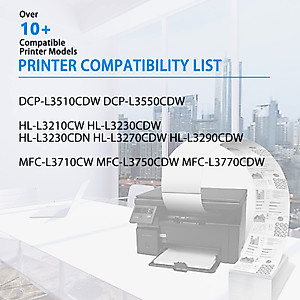 NineLeaf Compatible Toner Cartridge Replacement for Brother TN227 TN-227 TN-227BK TN227BK Work with HL-L3230CDN HL-L3290CDW DCP-L3550CDW MFC-L3770CDW HL-L3210CW Printer (2 Pack Black)