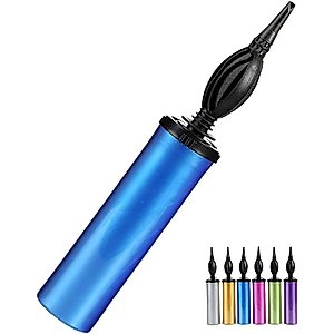KONGCHAN Balloon Pump Hand Held,Sturdy Balloon Hand Manual Inflator Hand Pump suitable for balloon arch kit, helium balloons, foil & confetti Balloons Yoga Ball（Random Color）