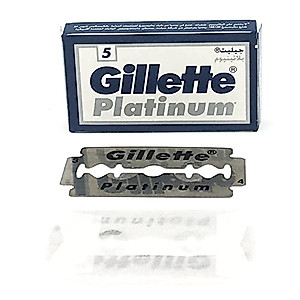 100 Platinum Blue Double Edge Safety Razor Blades, 20 x 5