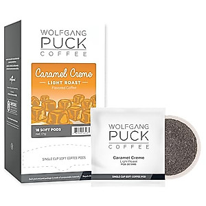 Wolfgang PuckCoffee, Caramel Cream, 9.5 Gram Soft Pods, 18 Count (Pack of 1)