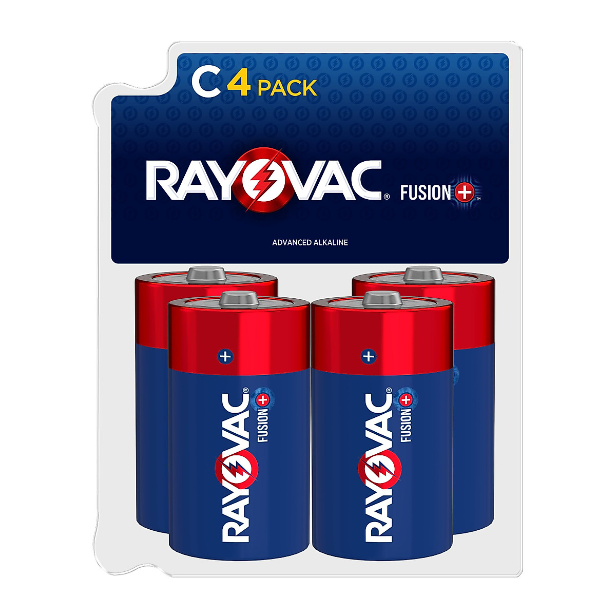 Rayovac Fusion C Batteries, Premium Alkaline C Cell Batteries (4 Battery Count)