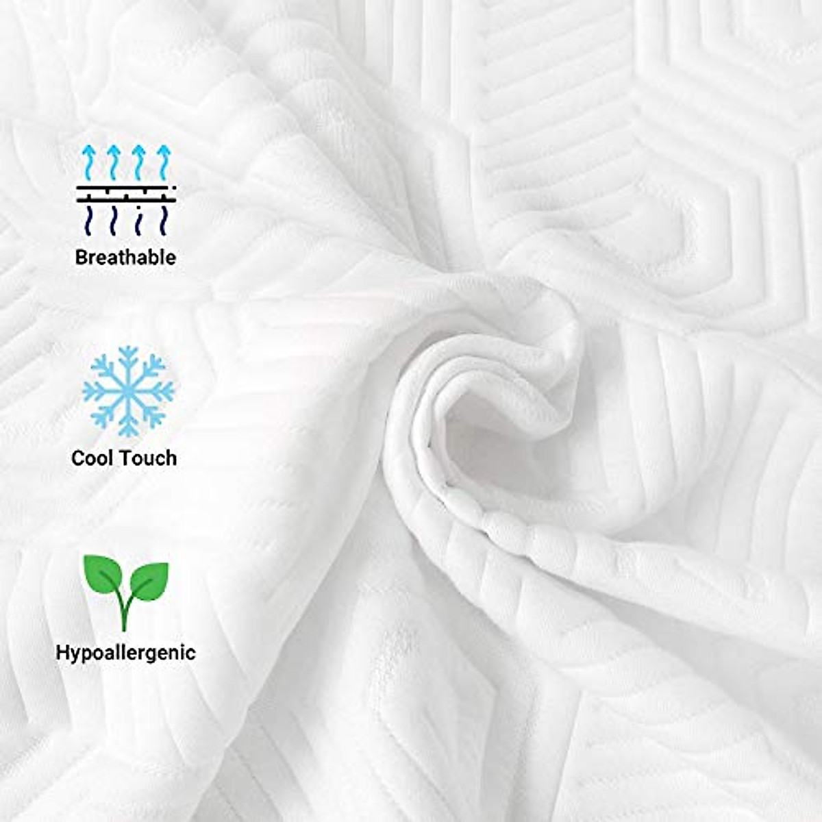 LINCELLI 3 Inch Memory Foam Mattress Topper Queen | Select High Density Supportive Memory Foam Pad | Firm Mattress Topper