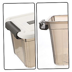 Zerodeko 2pcs Transparent Storage Box Clear Hamper Bin Clear Storage Bins Clothes Storage Organizer Storage Containers with Lids Plastic Book Storage Office Household Storage Basket Pp