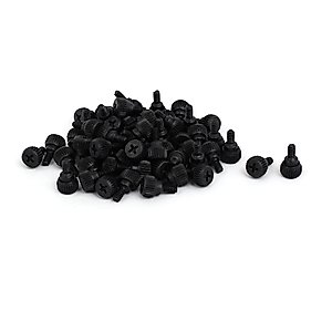 Aexit PC Computer Quality Parts Case Metal Thumbscrews Thumb Screws Black 60pcs Model:42as625qo301