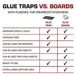 Tomcat Mouse Trap with Immediate Grip Glue for Mice, Cockroaches, Spiders, and Scorpions, Ready-To-Use, 4 Traps