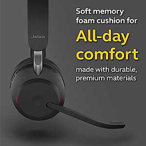 Jabra Evolve2 65 USB-C MS Mono with Charging Stand - Black Wireless Headset/Music Headphones