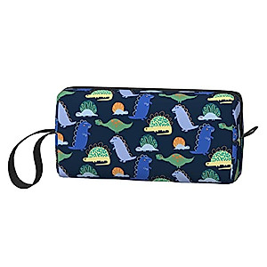 OPZAEUV Cute Dinosaur Fashionable Pencil/Pen Case, Portable Stationery With Zipper For Teenage Men Women, Pencil Pouch Cosmetic Storage Bag