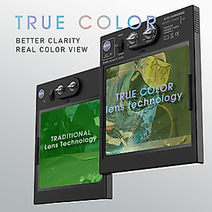 YESWELDER Large Viewing True Color Solar Powered Auto Darkening Welding Helmet with SIDE VIEW, 4 Arc Sensor Wide Shade 4/5-9/9-13 Welder Mask for TIG MIG ARC Grinding Plasma LYG-Q800D