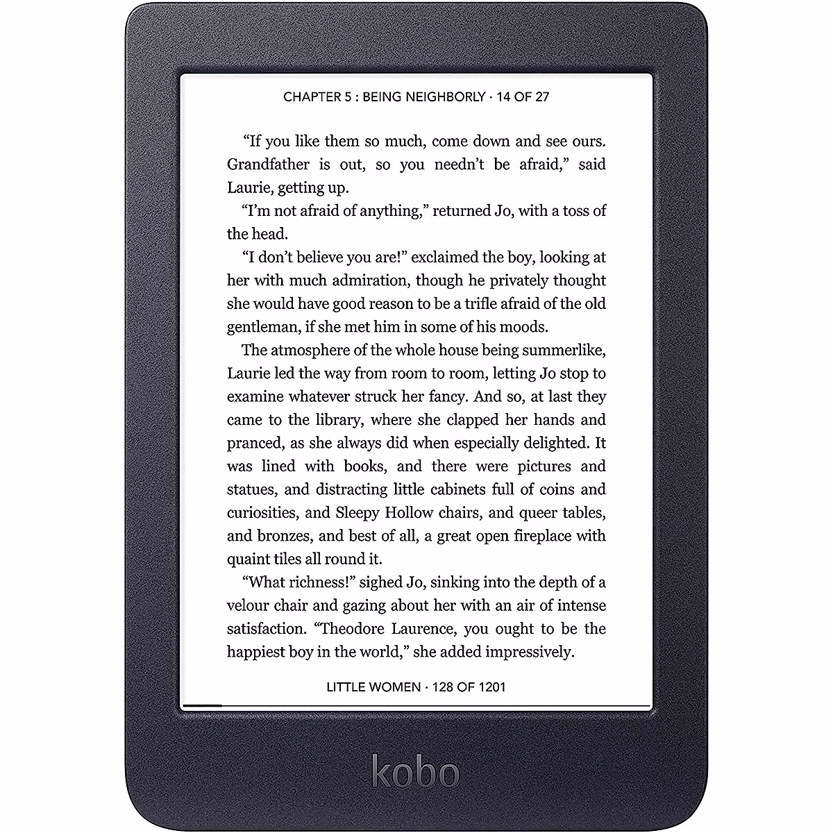 Kobo Nia | eReader | 6” Glare Free Touchscreen | Adjustable Brightness | Thin & Light | eBooks | WiFi | 8GB of Storage | Carta E Ink Technology | Black