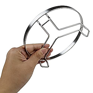 EIKS 2 Pack Steam Rack Cooling Stand for Steaming Food Air Fryer Pot Cooking Baking Usage, Size of 6-inch Round Stainless Steel Rack