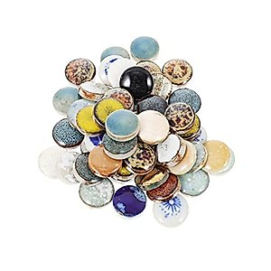 EXCEART 1 Ceramic Mosaic Flower Pots Bulk Lapidary Supplies Glass Planter Mosaic Tile Decoration Ceramic Mosaic Tiles Ceramic Mosaic Floor Tile Mosaic Tiles Pebble Stones Mosaic Stone Mini
