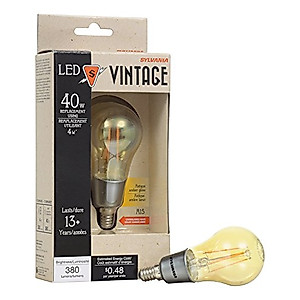 LEDVANCE 74335 Sylvania Ultra LED A15 Vintage Light Bulb-40W Equivalent-2200K-Candelabra Base, Warm White-2200K