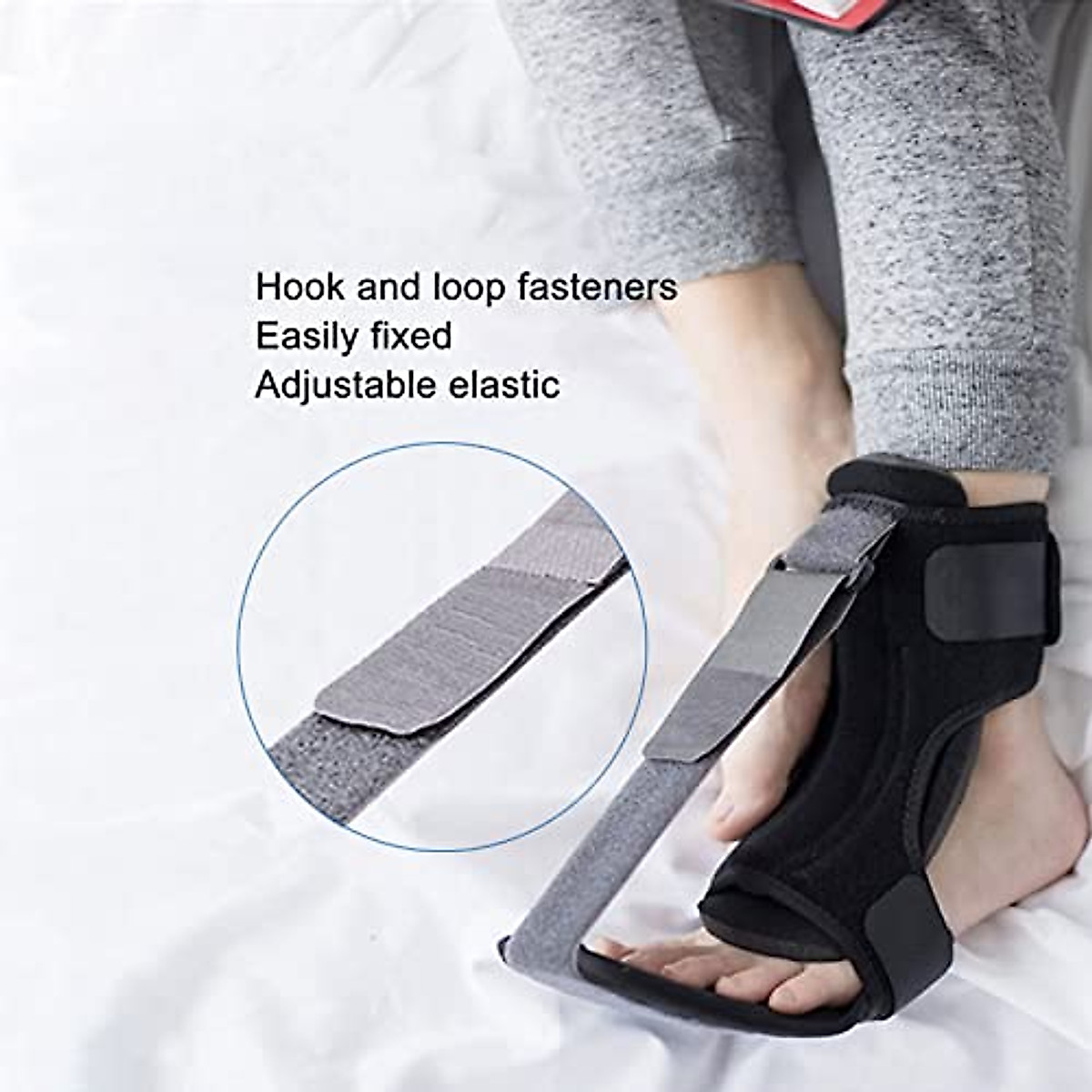 Foot Brace Plantar Fasciitis Night Splint Men Women Foot Drop Orthotic Brace Ankle Support for Heel Spur Arch Ankle Pain(S)