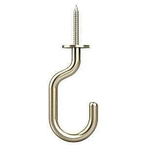 National Hardware N275-524 Modern Ceiling Hook, 3-11/32", Brushed Gold