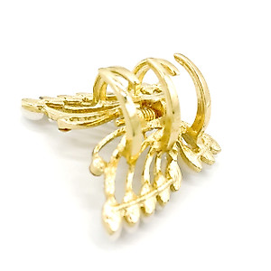 Metal Pearl Butterfly Small Hair Claw Clips for Girls and Women Vivid Butterfly Metal Hair Clips Wedding Décor (2 PCS)