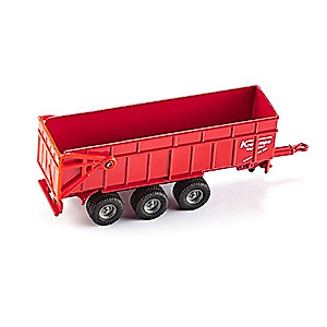 Siku 1844, Massey Ferguson Tractor with Trailer, 1:87, Metal/Plastic, Red, Tiltable Trailer