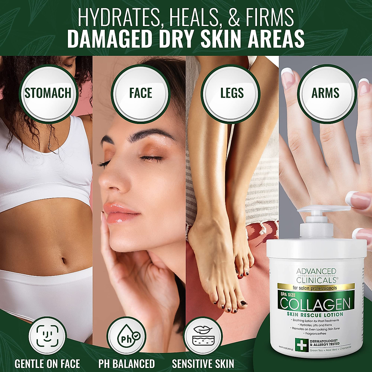 Advanced Clinicals Collagen Skin Rescue Lotion