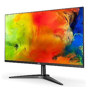 AOC 24B1H 24" Full HD 1920x1080 Monitor, 3-Sided Frameless, VA Panel, HDMI/VGA, Flicker-free