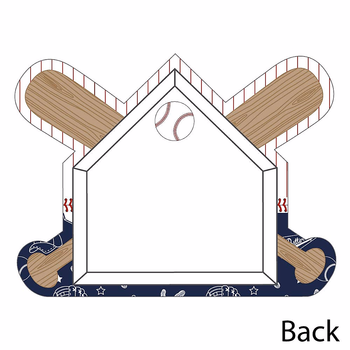 Big Dot of Happiness Batter Up - Baseball - Shaped Thank You Cards - Baby Shower, Birthday Party Thank You Note Cards with Envelopes - Set of 12