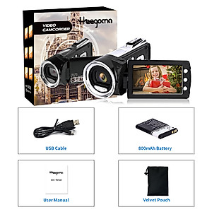 Rawiemy Kids Video Camera Camcorder 1080P 36MP Video Recorder Vlogging Camera for YouTube TikTok Digital Camera Recorder Kids Camcorder with 2.8" LCD Screen,8X Digital Zoom for Teens Beginners