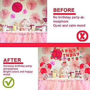 Strawberry Birthday Party Decoration Set Strawberry Happy Birthday Banner Strawberry Cake Toppers, Strawberry Balloons for Little Cutie Baby Shower Girls Party Decor Strawberry Themed Party Supplies