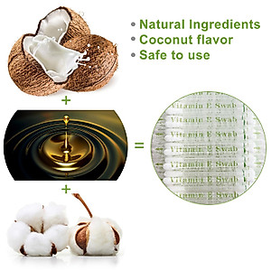 100 pcs Vitamin E Lips Oil Swabs Stick Disposable VE Cotton Swab Protect Lip Gum Anti-dry Moisture For Use Before Teeth Whitening (100 Pcs)