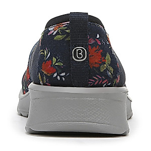 BZees Womens Gracie Slip On Navy Floral 7 M