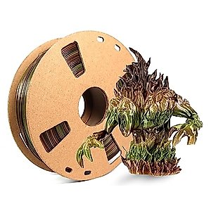 WISDREAM Forest/Jungle/Military Gradient Color Rainbow 3D PLA Printer Filament 1.75mm 1kg/2.2lbs