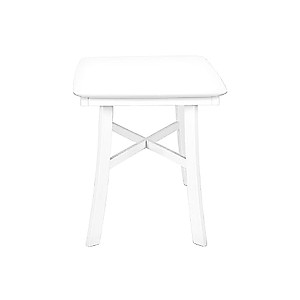 Monarch Specialties 1323, 48" Rectangular, Small, Kitchen, Room, White, Wood Legs Dining Table-36"X 48" Veneer Top, 47.25" L x 35.5" W x 29.5" H