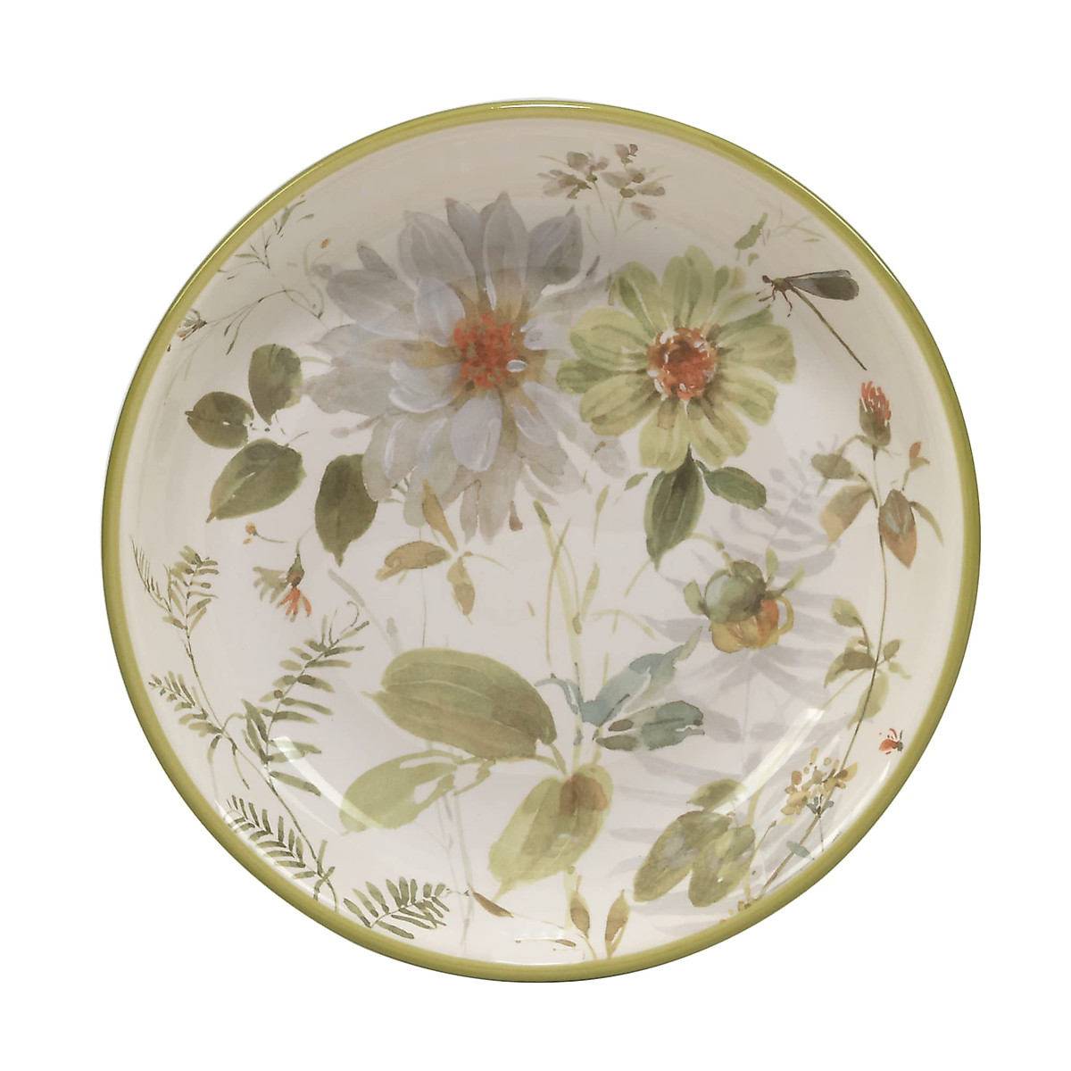 Certified International Green Fields 38 oz. Soup/Pasta Bowls, Set of 4 Assorted Designs