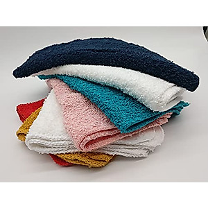 MAINSTAYS 18 Pack Assorted Cotton Terry Thin Washcloths Rags (Bright)