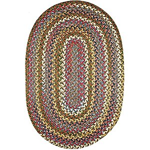 Rhody Rug Charisma Indoor/Outdoor Braided Area Rug Bronze 4' x 6' Oval Synthetic, Nylon, Polypropylene 4' x 6' Outdoor, Indoor Green Oval