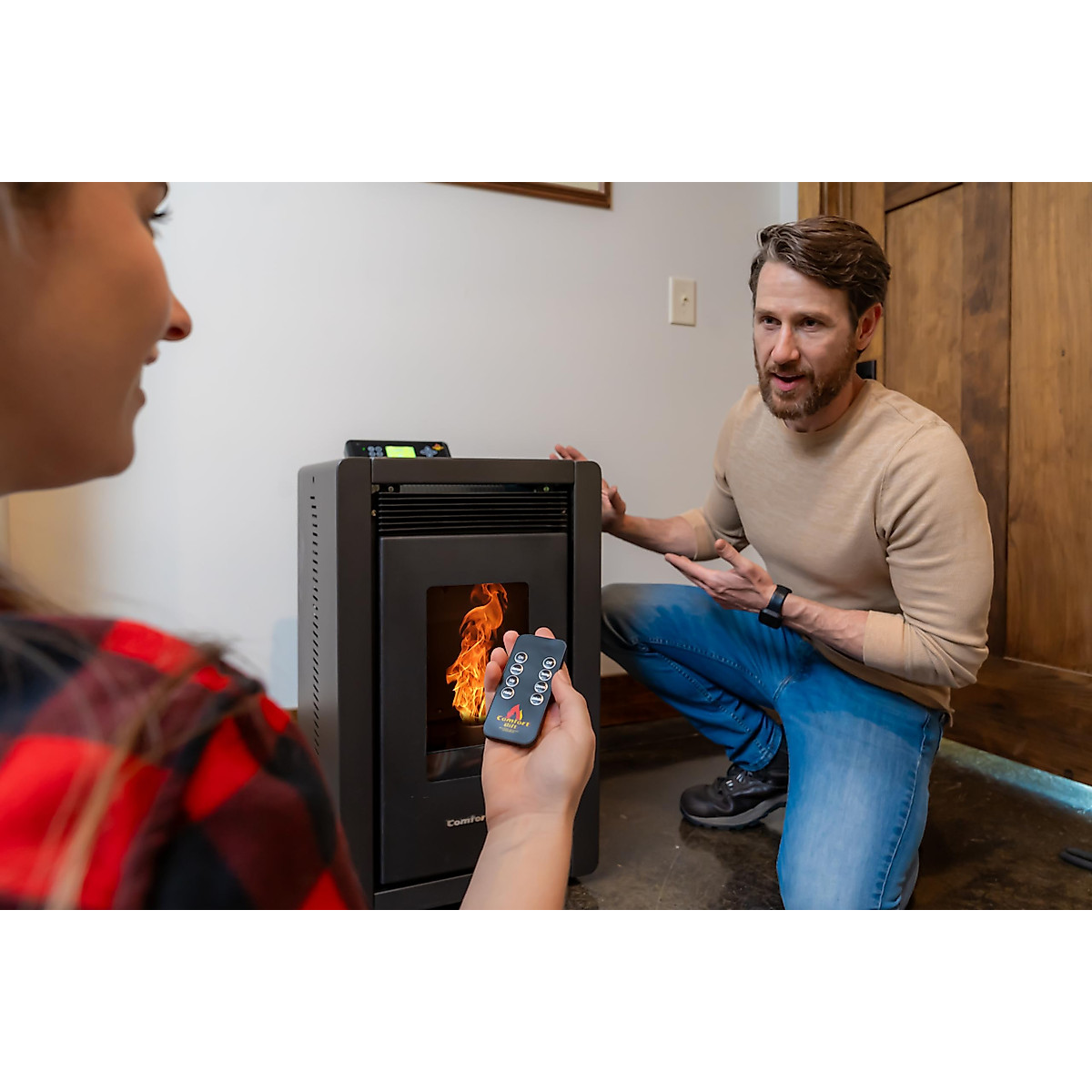 Generic Comfortbilt Small Mini Pellet Stove HP 40 1,500 ft² 25 LB Hopper Apline Series, Black