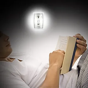 K KASONIC - LED Night Light, 200 Lumen Cordless COB Light Switch, Under Cabinet, Shelf, Closet, Garage, Kitchen, Stairwell and More, Battery Operated (4 Pack)