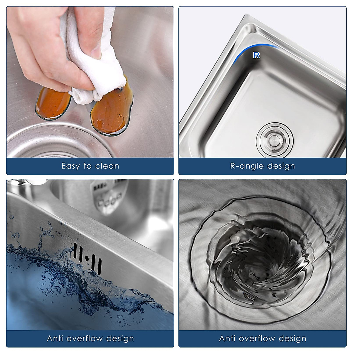 Outdoor Utility Sink Stainless Steel Double Bowl Sink Free Standing Commercial Restaurant Kitchen Sink with Hot and Cold Faucet for Laundry,Garage,Cafe Bar 32.7" x 17.3" x30.3"